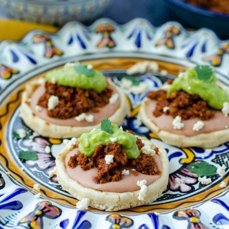 Walnut and Bean Vegan Sopes « Dora's Table
