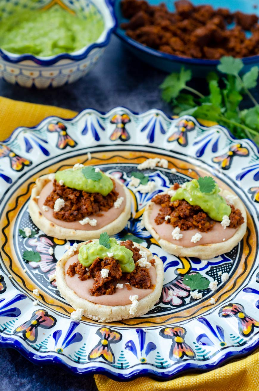 Walnut and Bean Vegan Sopes « Dora's Table