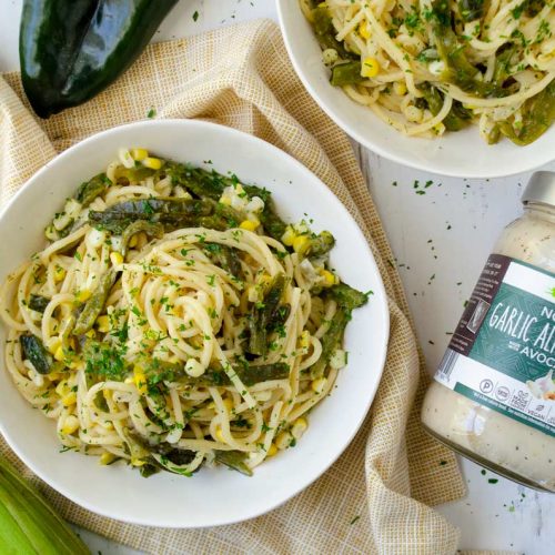 Corn and Roasted Poblano Pasta « Dora's Table