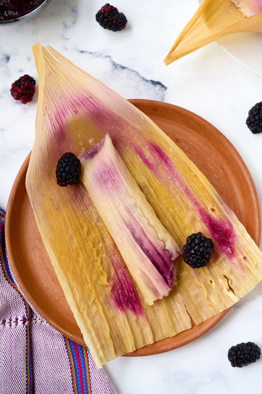 Sweet Blackberry and Vegan Cream Cheese Tamales « Dora's Table