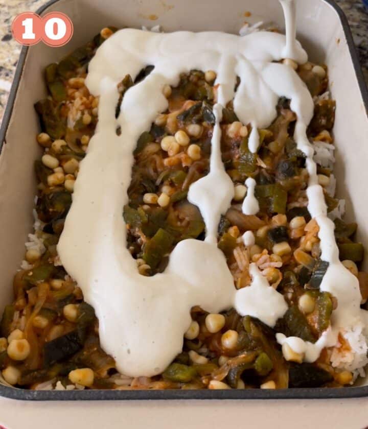 Creamy Poblano Rice Casserole (Arroz Cremoso Con Rajas) « Dora's Table