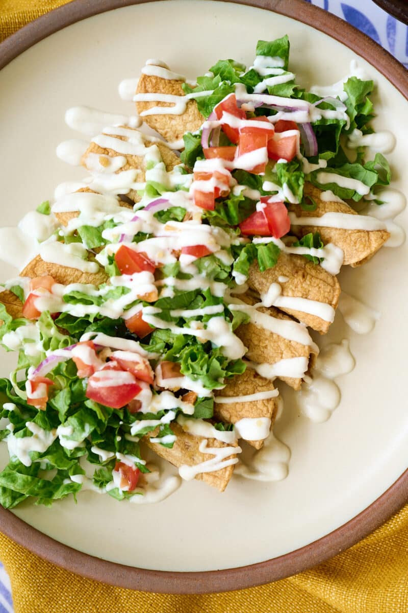Air Fryer Mushroom Tinga Flautas « Dora's Table